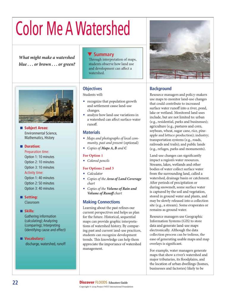 Color Me a Watershed Download | Project WET – Project WET Store